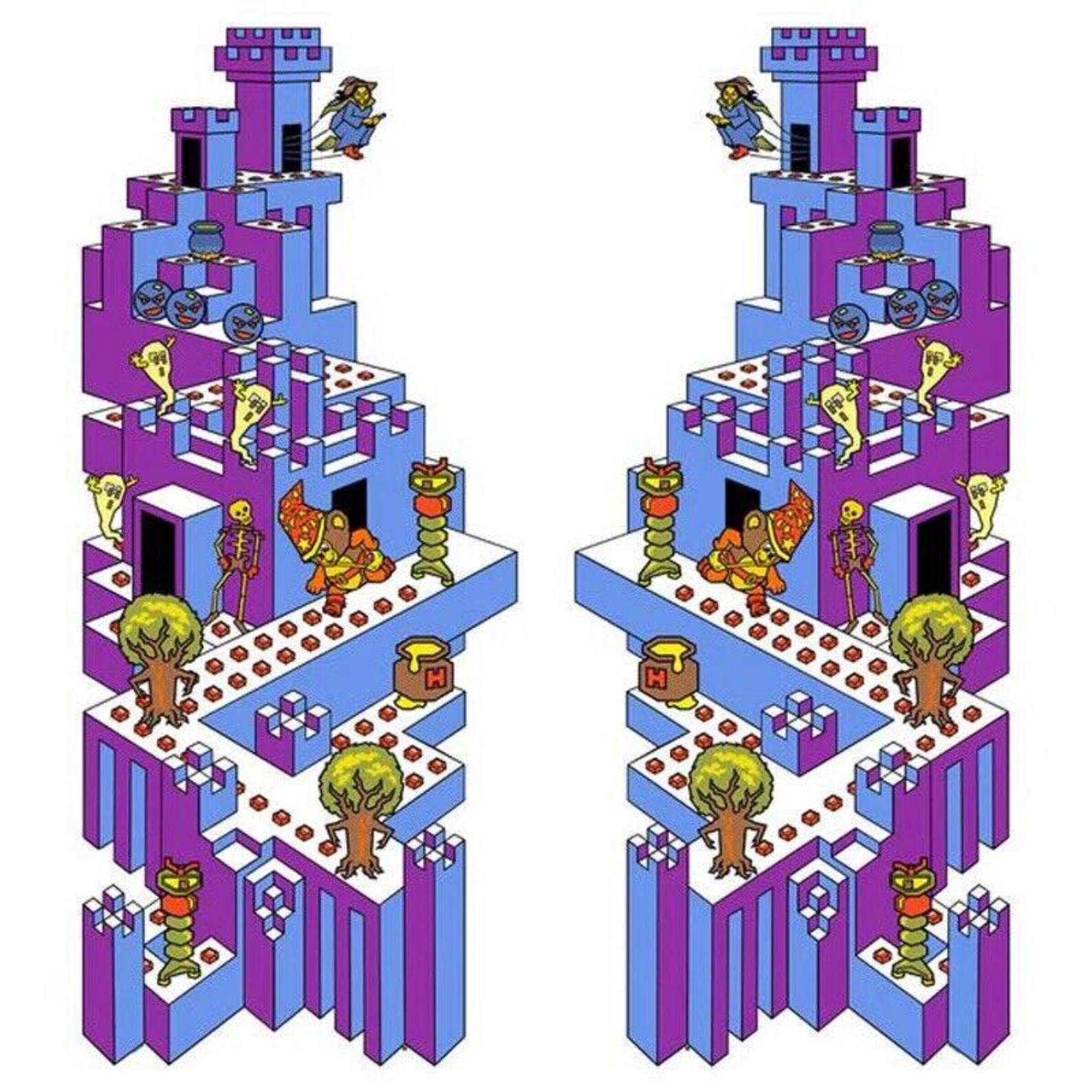 Crystal Castles Arcade Side Art 2 Piece Set Laminated High Quality - Etsy