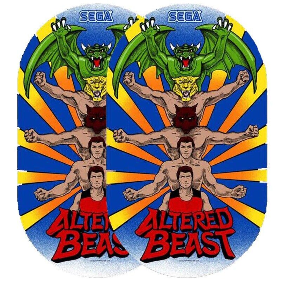 Altered Beast Arcade Side Art 2 Piece Set Laminated High Quality - Etsy