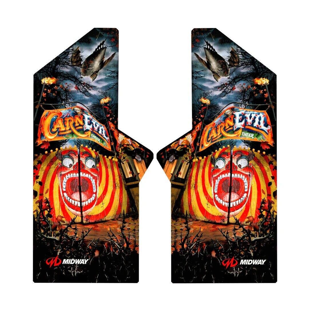 Carnevil Arcade Side Art 2 Piece Set Laminated High Quality Full Size ...
