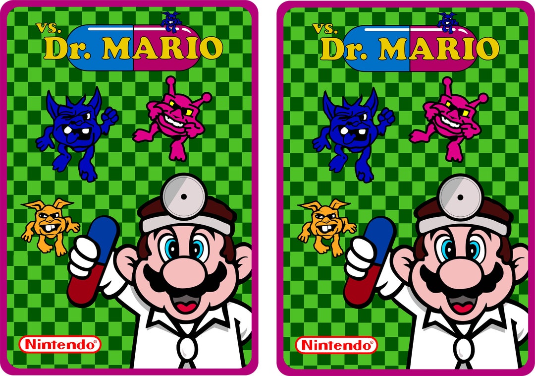 Dr. Mario Arcade Cabinet Graphics - Arcade Side Art - Restoration Art ...