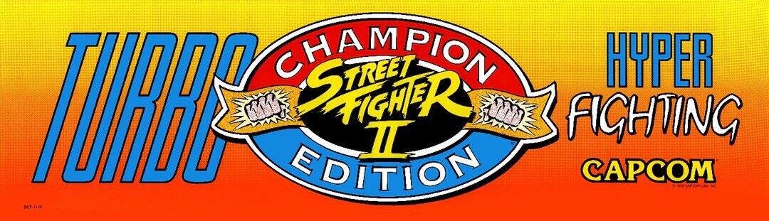 SF2 CE Turbo Hyper Fighting Arcade Marquee High Quality Translite ...