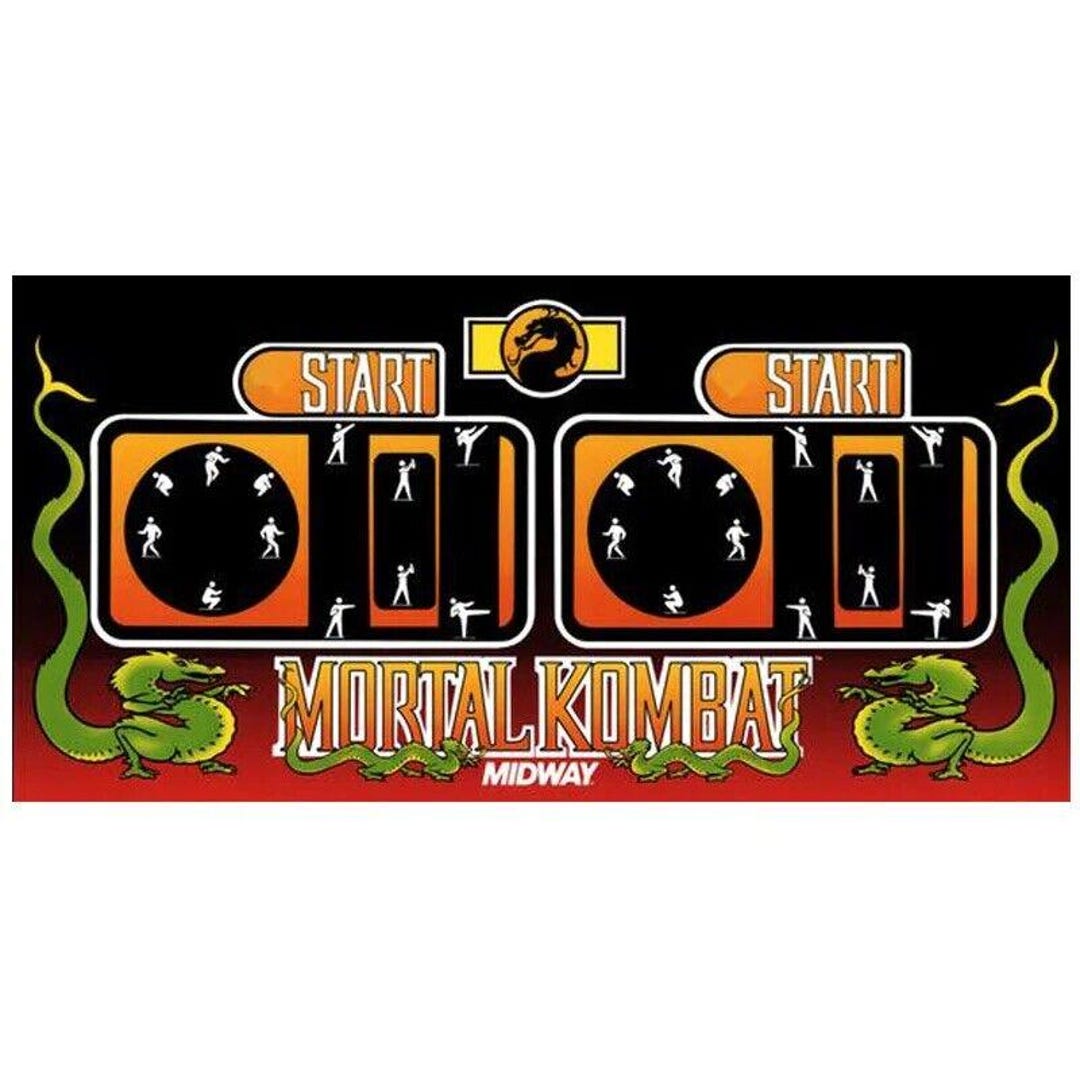 Mortal Kombat Arcade Control Panel Overlay CPO Textured Laminate MK CPO ...
