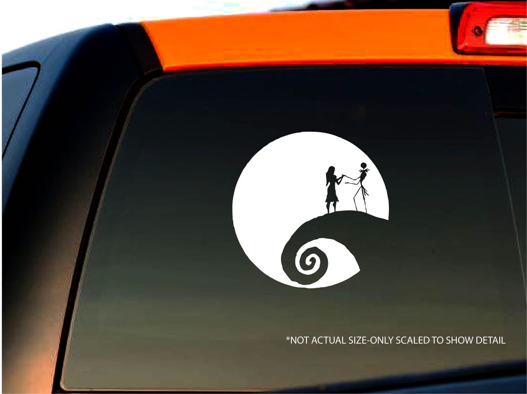 Nightmare Before Christmas Jack and Sally Decal - Bumper Sticker ...