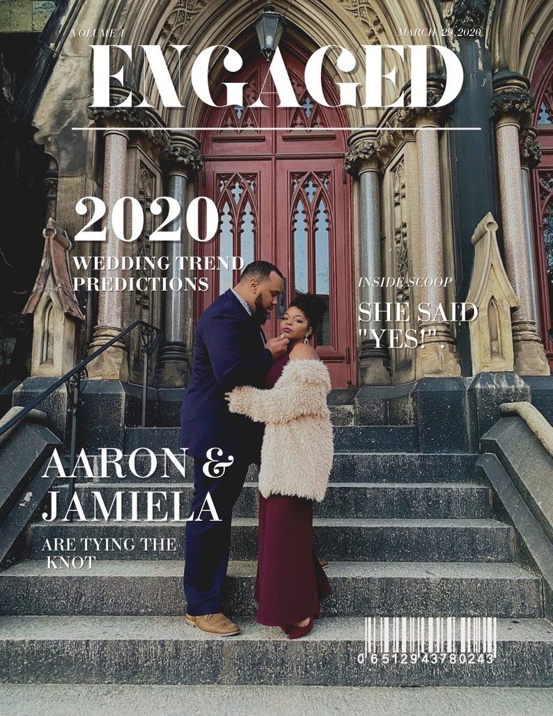 Personalized Magazine Cover wedding/ Engagement/birthday - Etsy