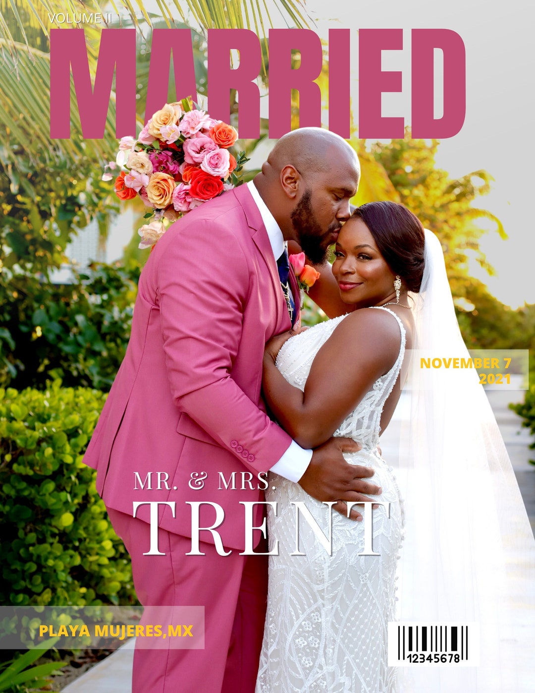 Personalized Magazine Cover wedding/ Engagement/birthday - Etsy