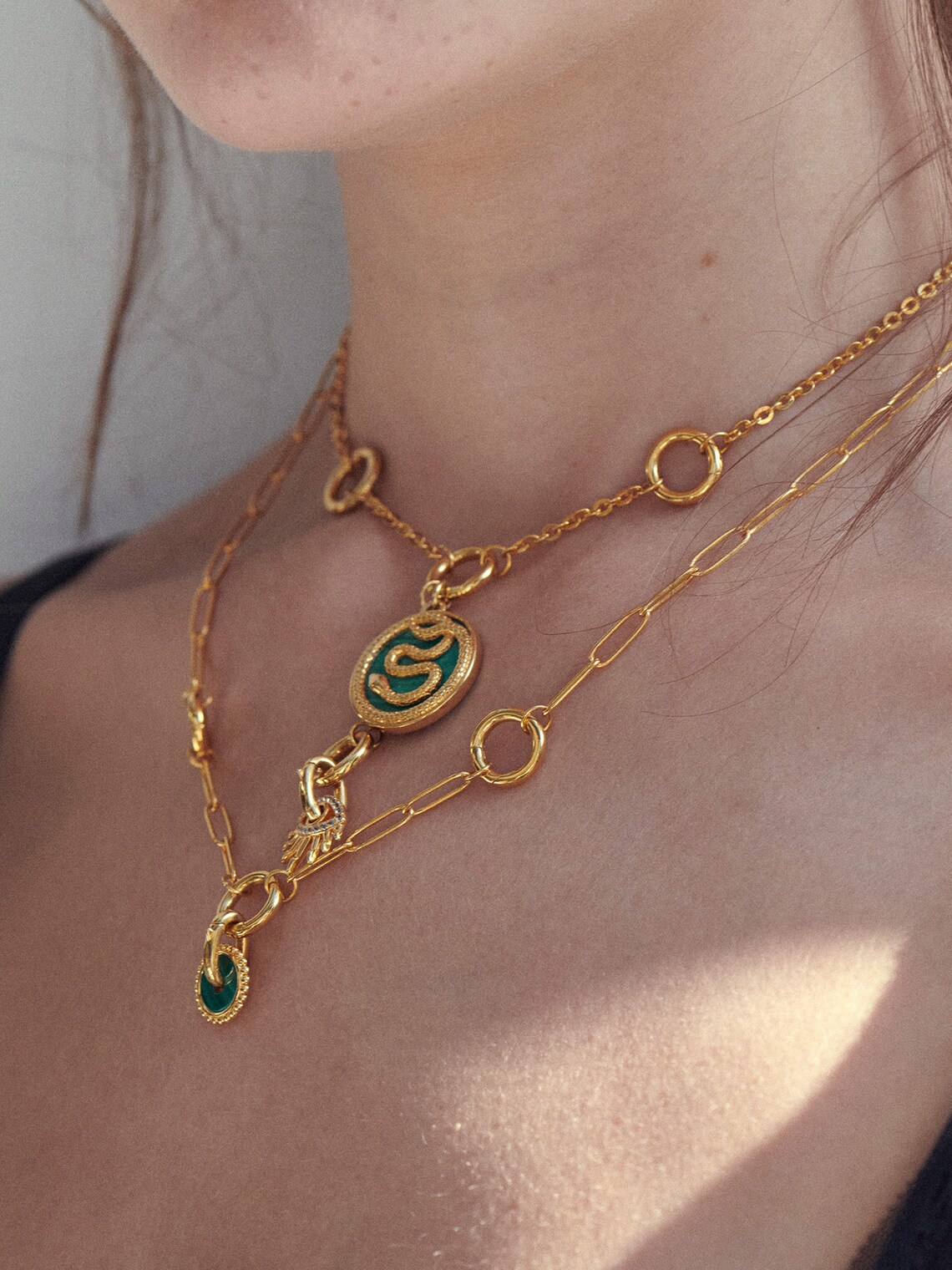 Triple Link Paperlink Chain Necklace - Available in 355mm, 400mm and ...