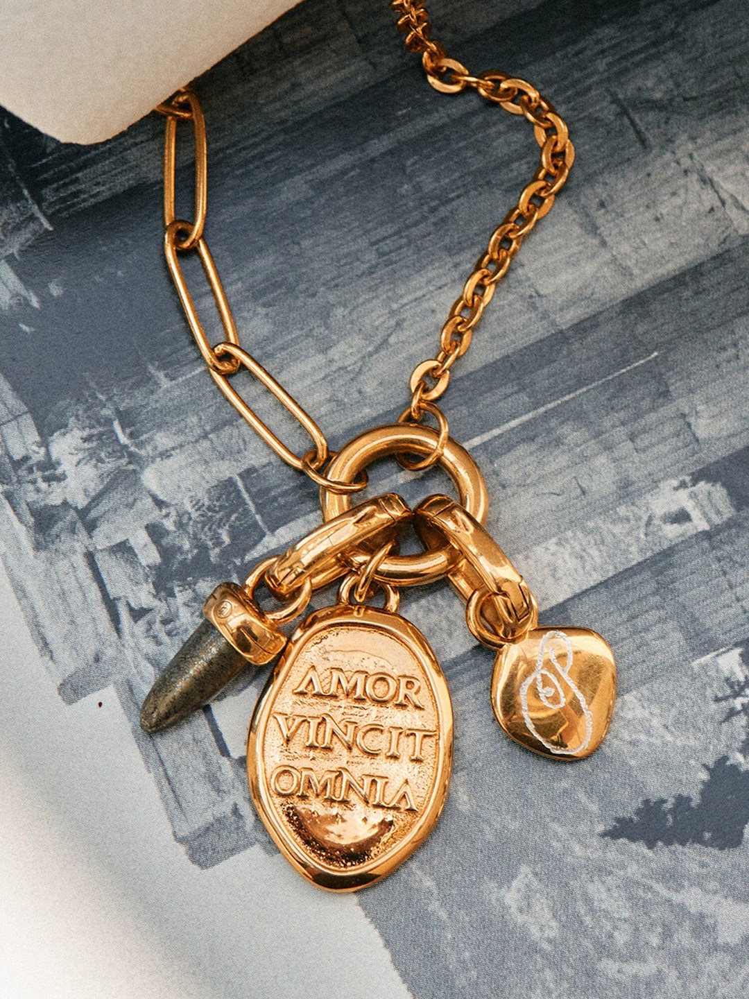 Amor Vincit Omnia Medallion – 18kt Gold Vermeil Recycled Sterling ...