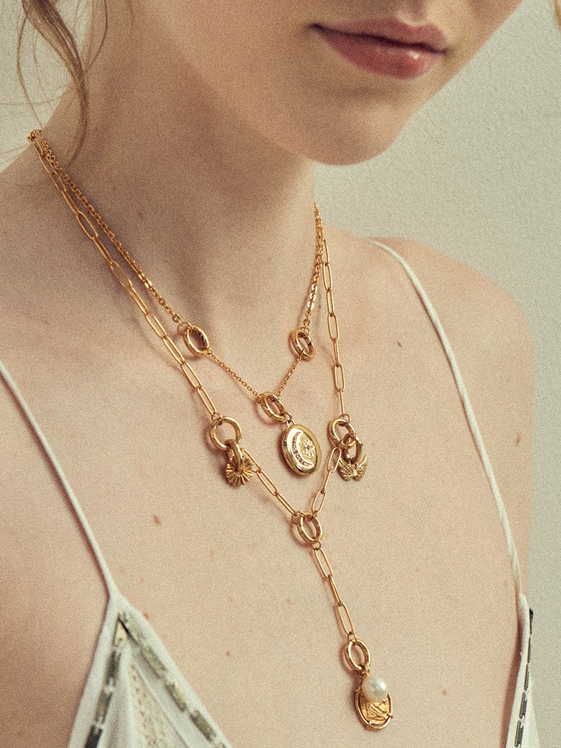 Triple Link Paperlink Chain Necklace Available in 355mm - Etsy