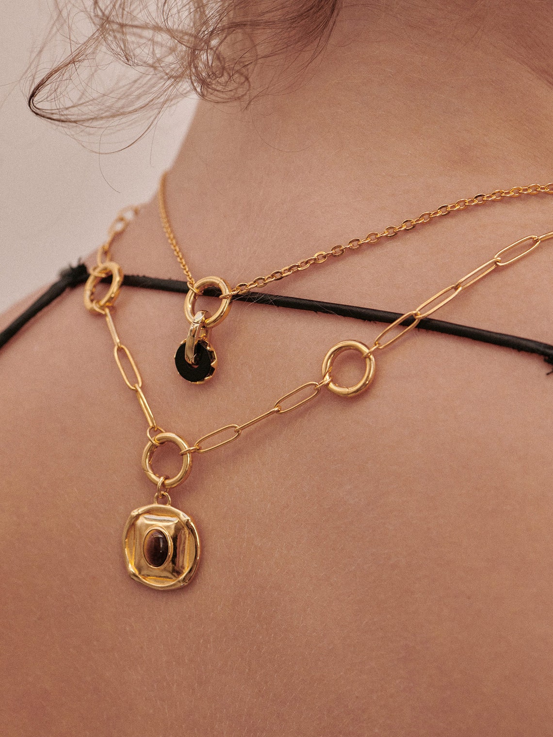 Triple Link Paperlink Chain Necklace - Available in 355mm, 400mm and ...