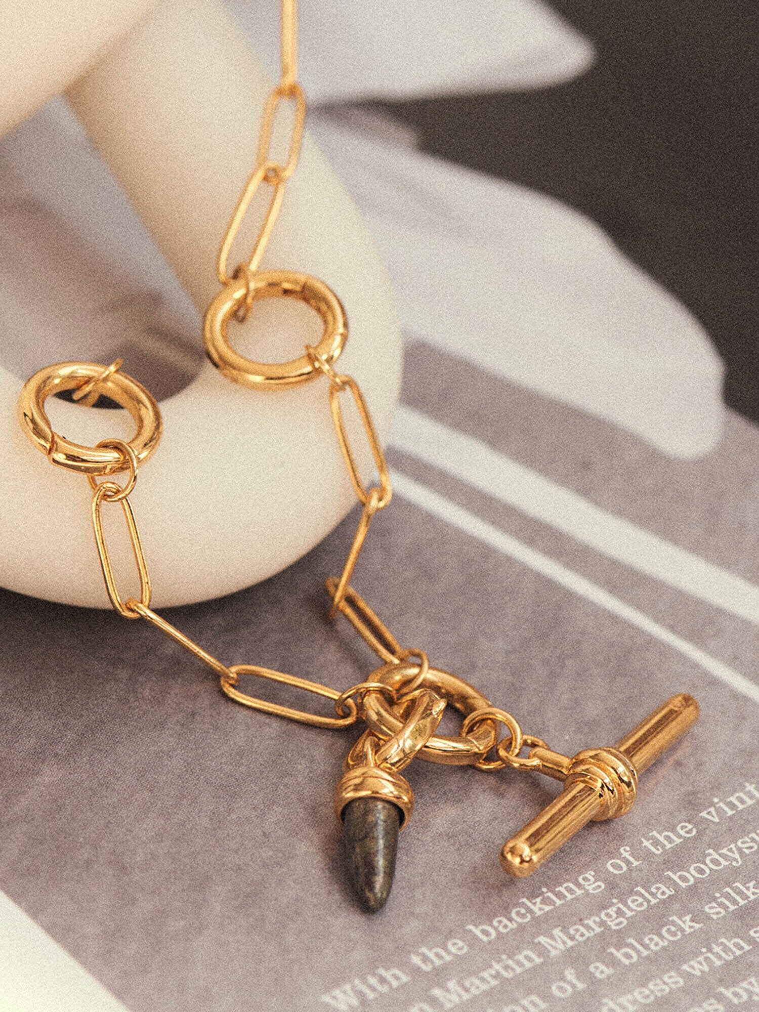 Triple Link Paperlink Chain Necklace - Available in 355mm, 400mm and ...