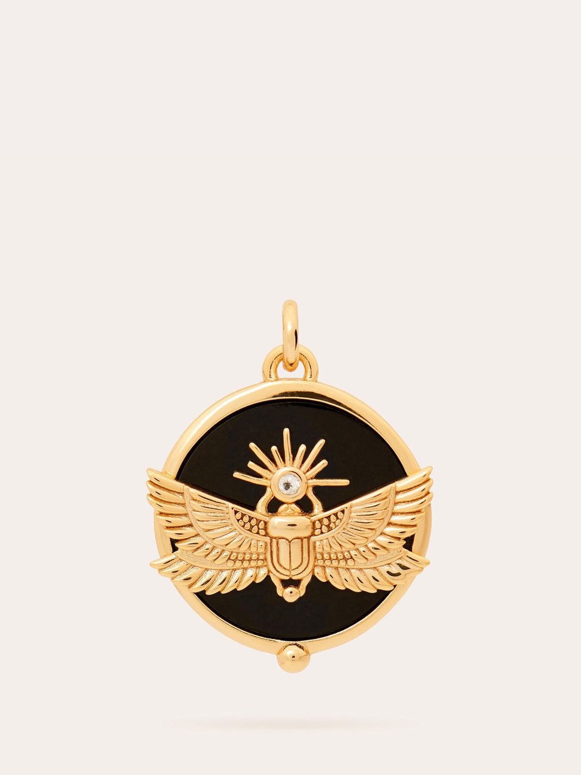 Scarab Beetle Medallion - Recycled Sterling Silver With 18kt Gold ...