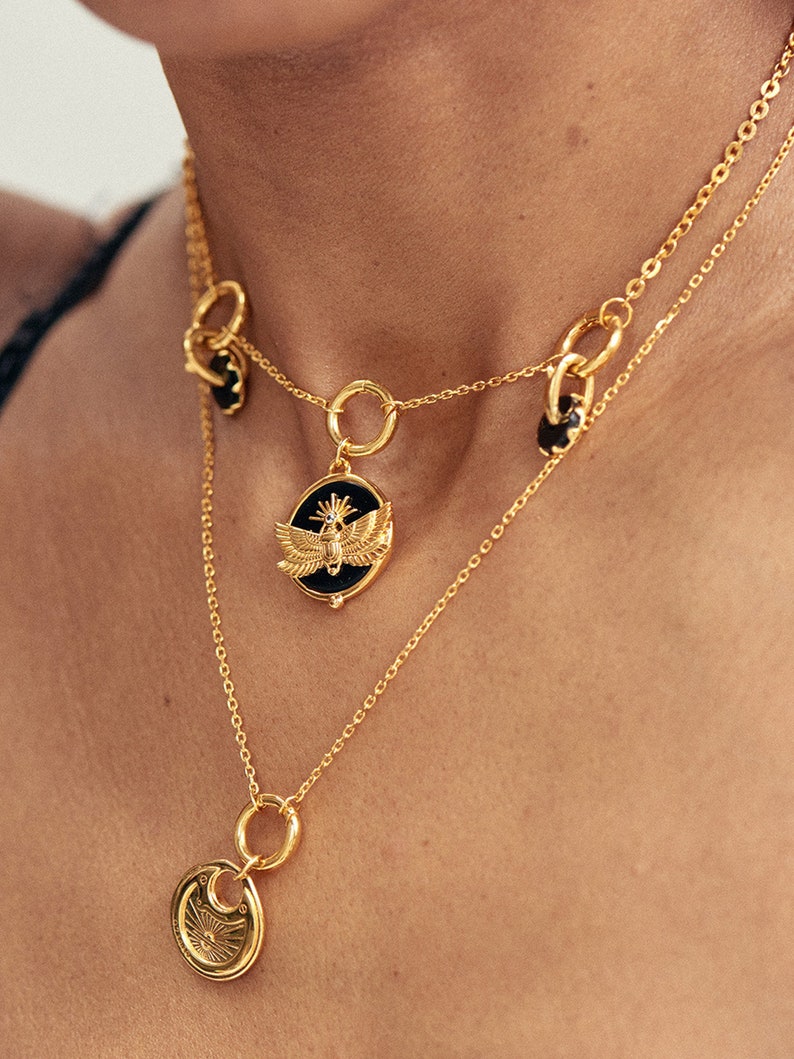 Scarab Beetle Medallion - Recycled Sterling Silver With 18kt Gold ...