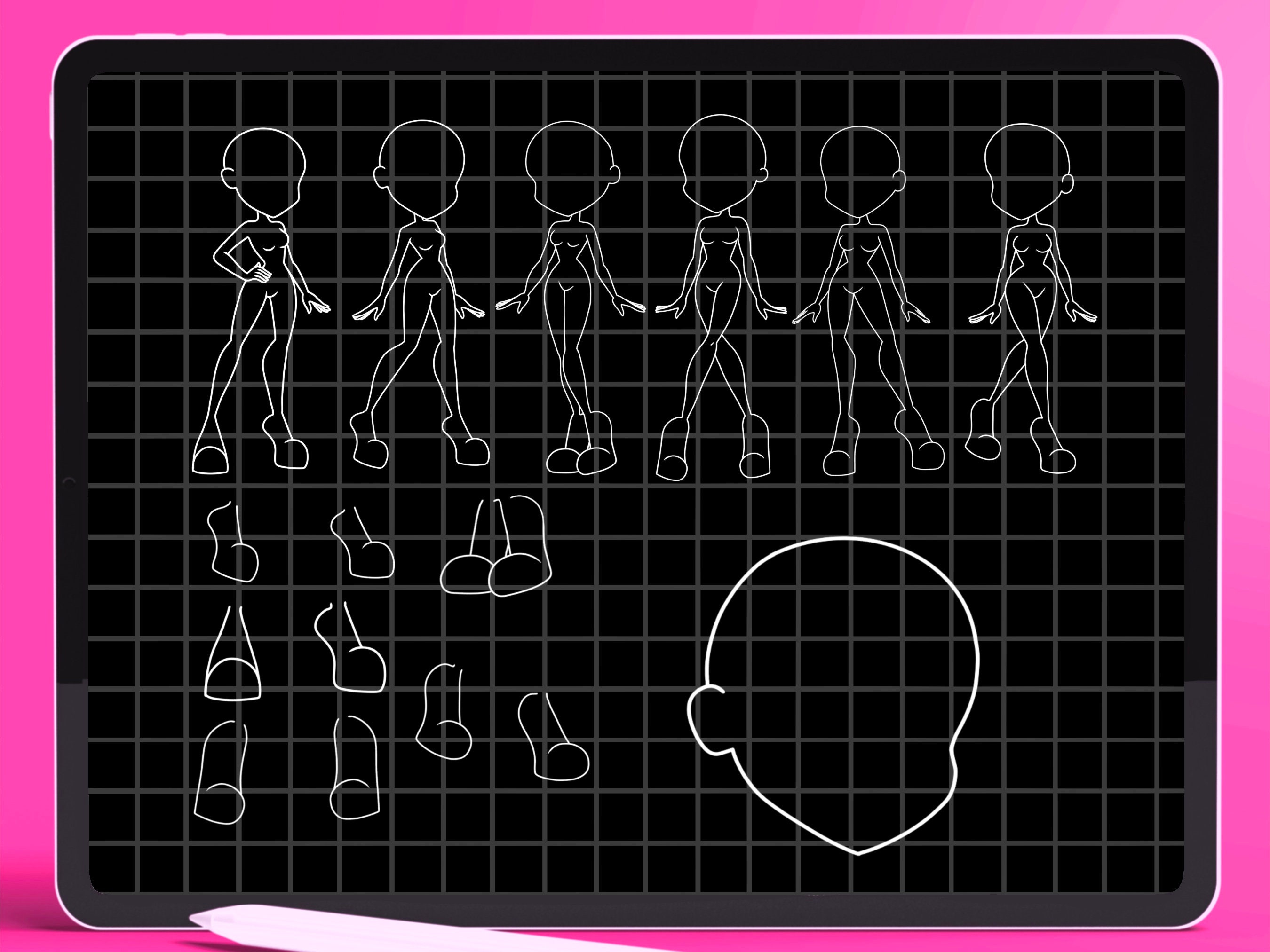 Doll Procreate Brushes, Doll Procreate Stamps, Y2K Procreate, Procreate ...