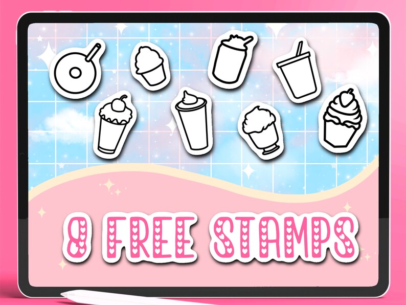 Procreate Kawaii Stamps | Kawaii Procreate | Kawaii Faces | Procreate ...