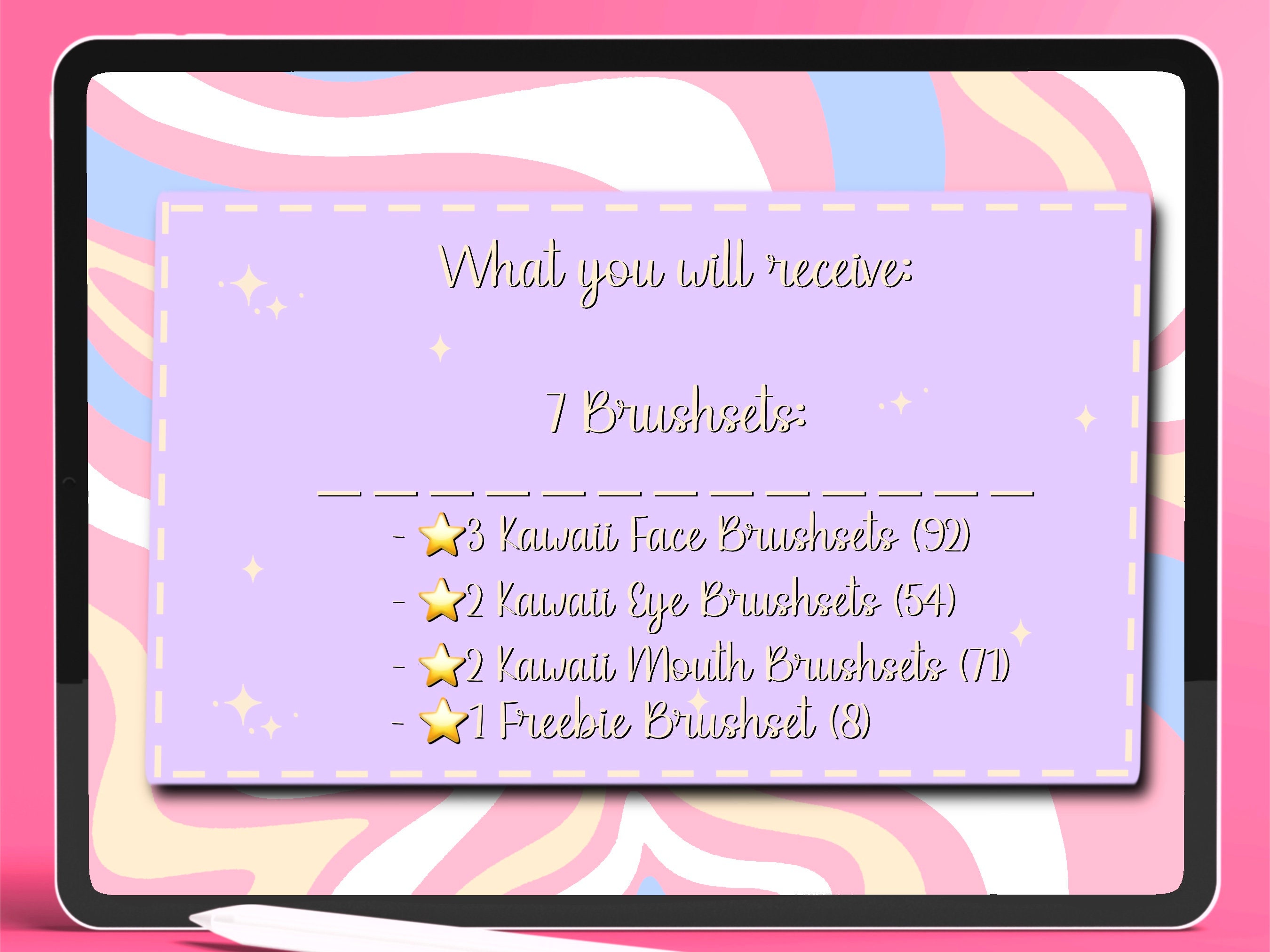 Procreate Kawaii Stamps Kawaii Procreate Kawaii Faces Procreate Faces ...