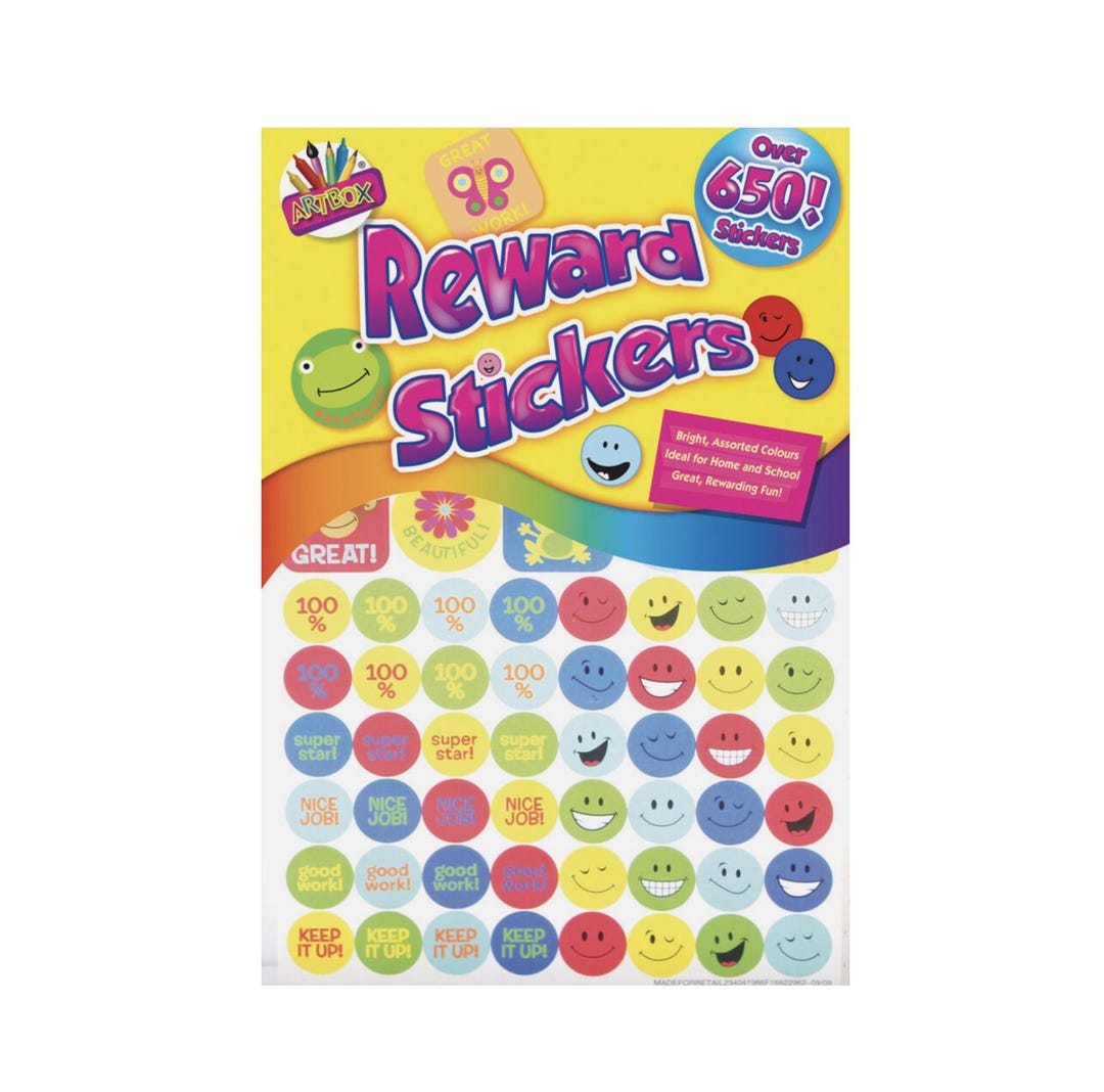 Reward Sticker Book (8 Sheets/650 Stickers) Reward Stickers, Kids ...