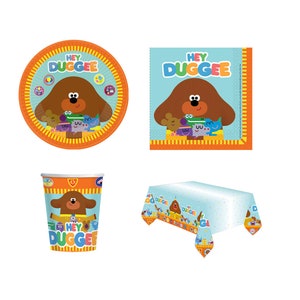 Hey Duggee Party Decorations/tableware Including Plates/cups/napkins ...