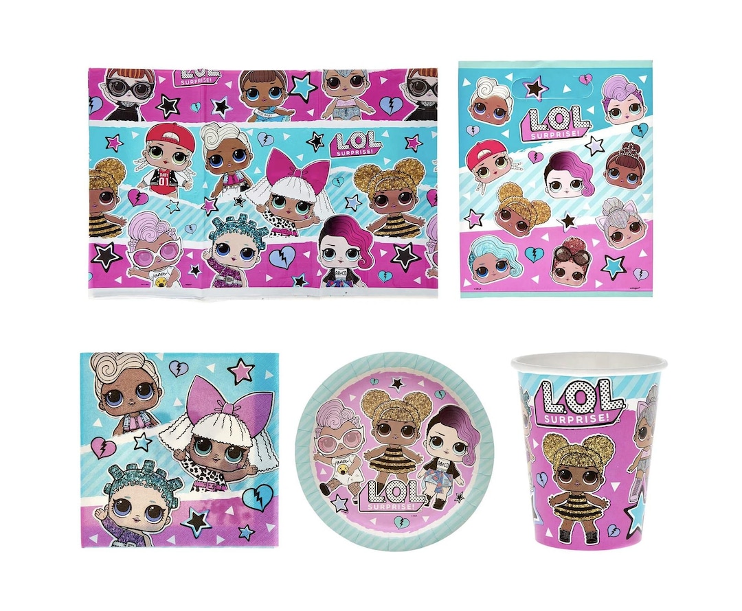 LOL Party Pack Decorations/tableware, LOL Plates/lol Cups/napkins ...
