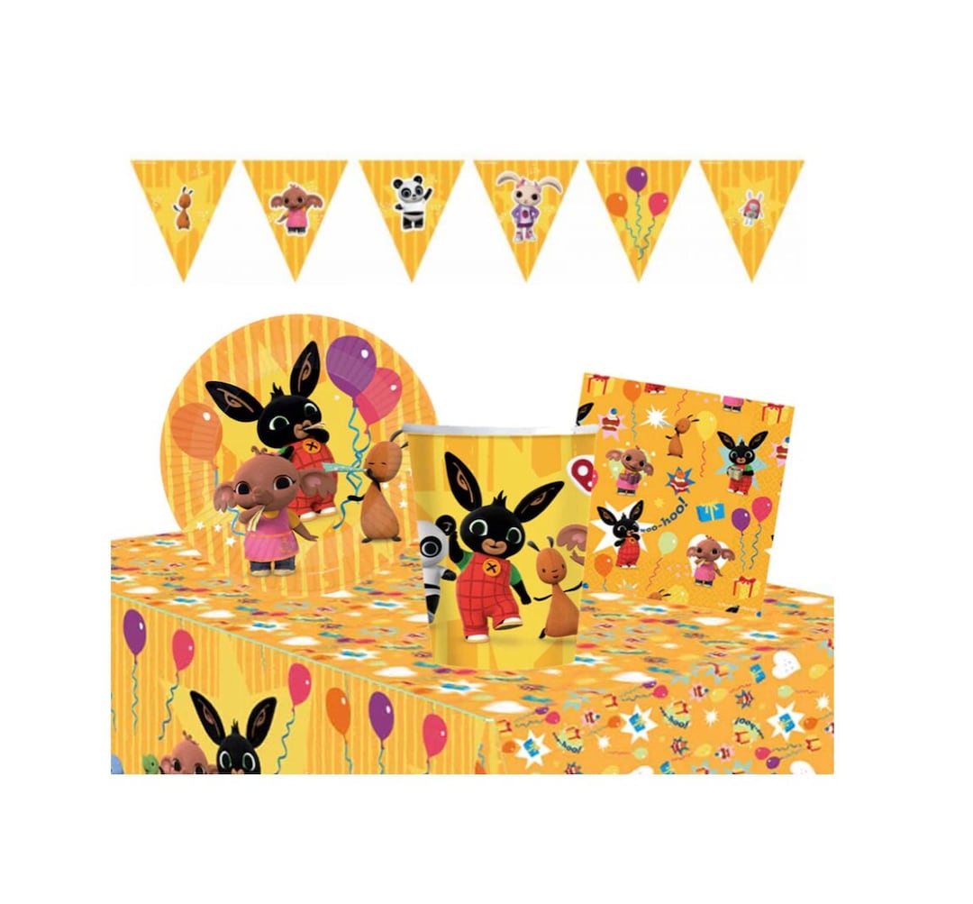 Bing Party Tableware Decorations Including Plates/cups/napkins ...