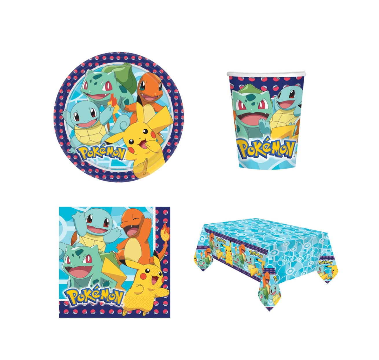 Pokemon Party Pack Decorations/tableware Including Pokemon Plates ...