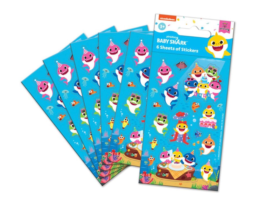 Baby Shark Sticker Sheets 1 Pack/6 Sheets Baby Shark - Etsy