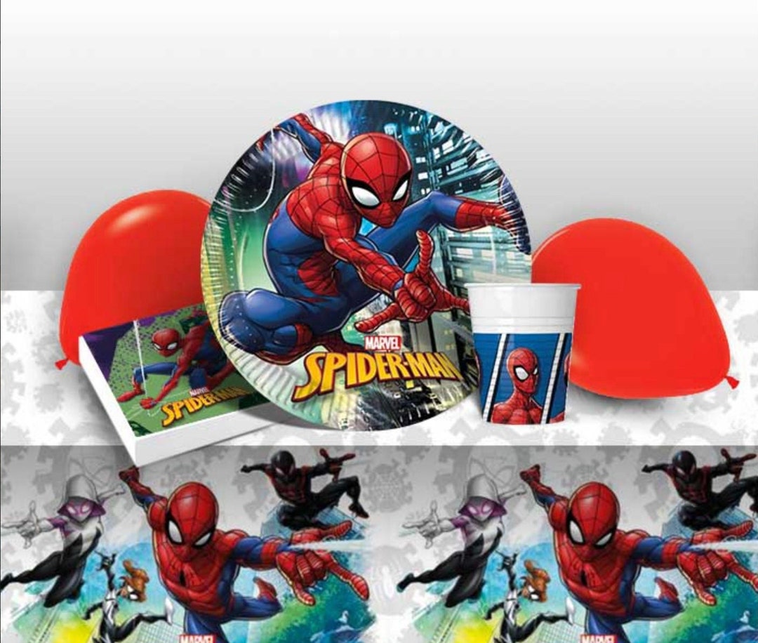 Spiderman Party Pack Decorations/tableware, Spiderman Plates/spiderman ...