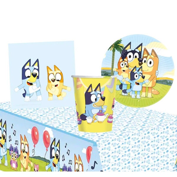 Bluey Birthday Paper Plates - Etsy UK