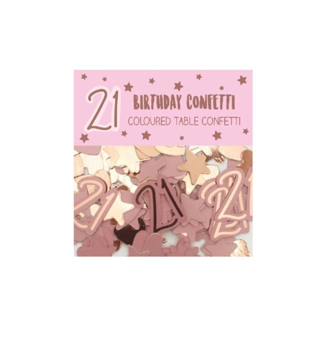 21st Birthday Confetti Pink 1 Pack, 5oz, Party Confetti, Celebration ...