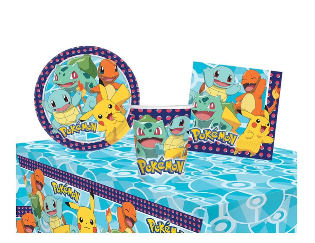 Pokemon Party Pack Decorations/tableware Including Pokemon Plates ...