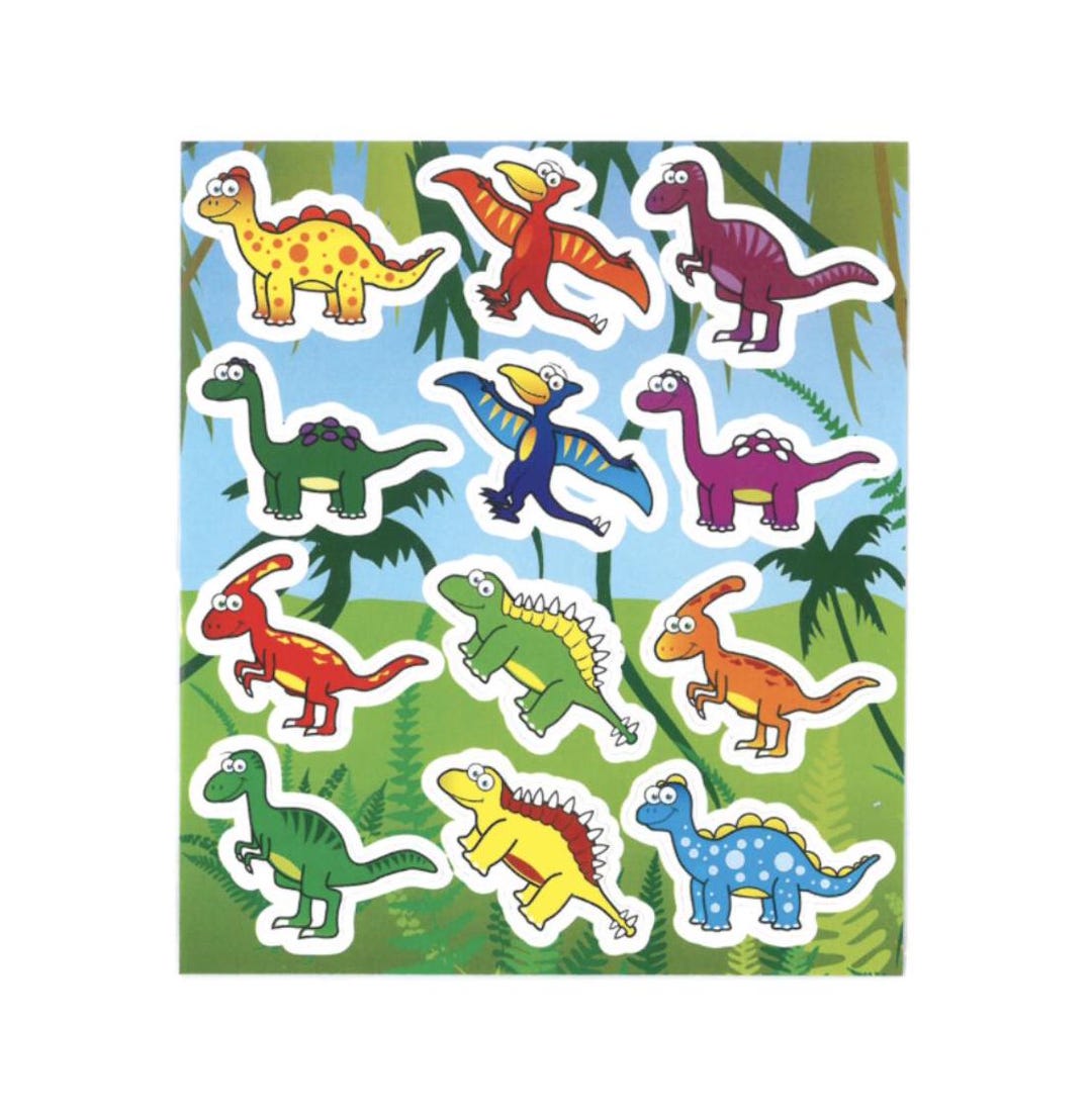 Dinosaur Stickers (4 Sheets), Dinosaur Sticker Sheets, Dinosaur Party ...