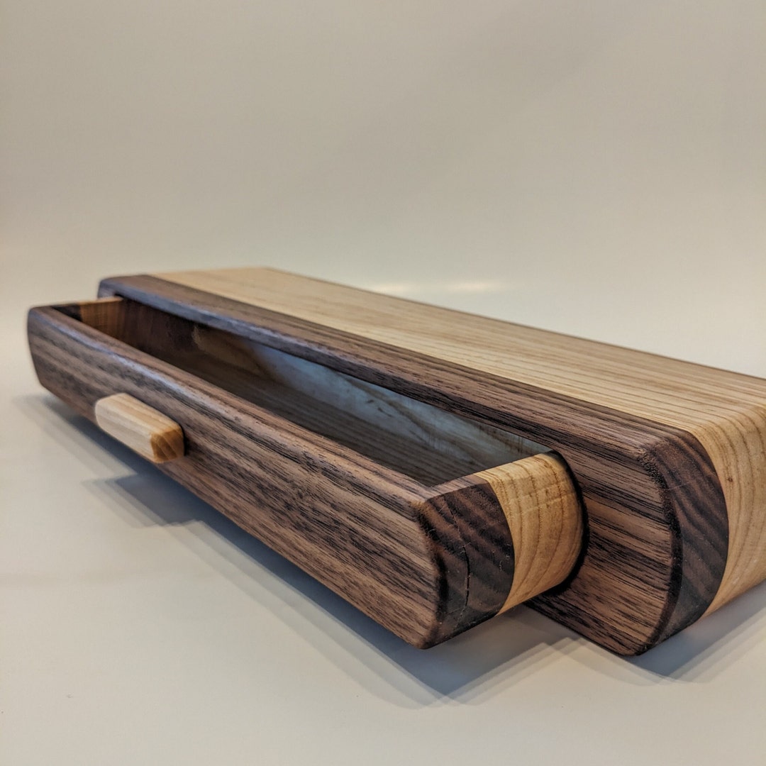 Walnut and Ash Modern Pencil Box - Etsy