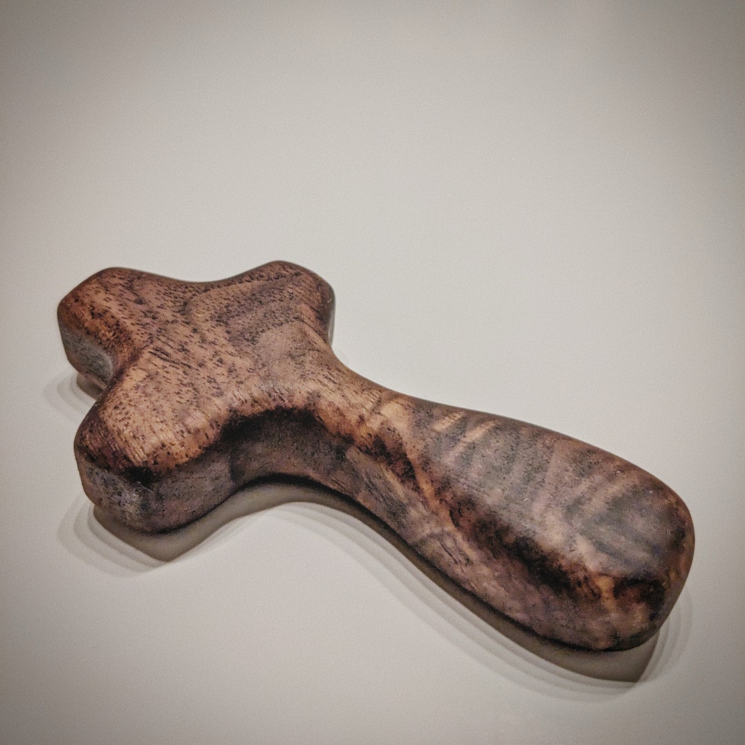 Handheld Comfort Cross, Walnut, Cherry or Maple - Etsy