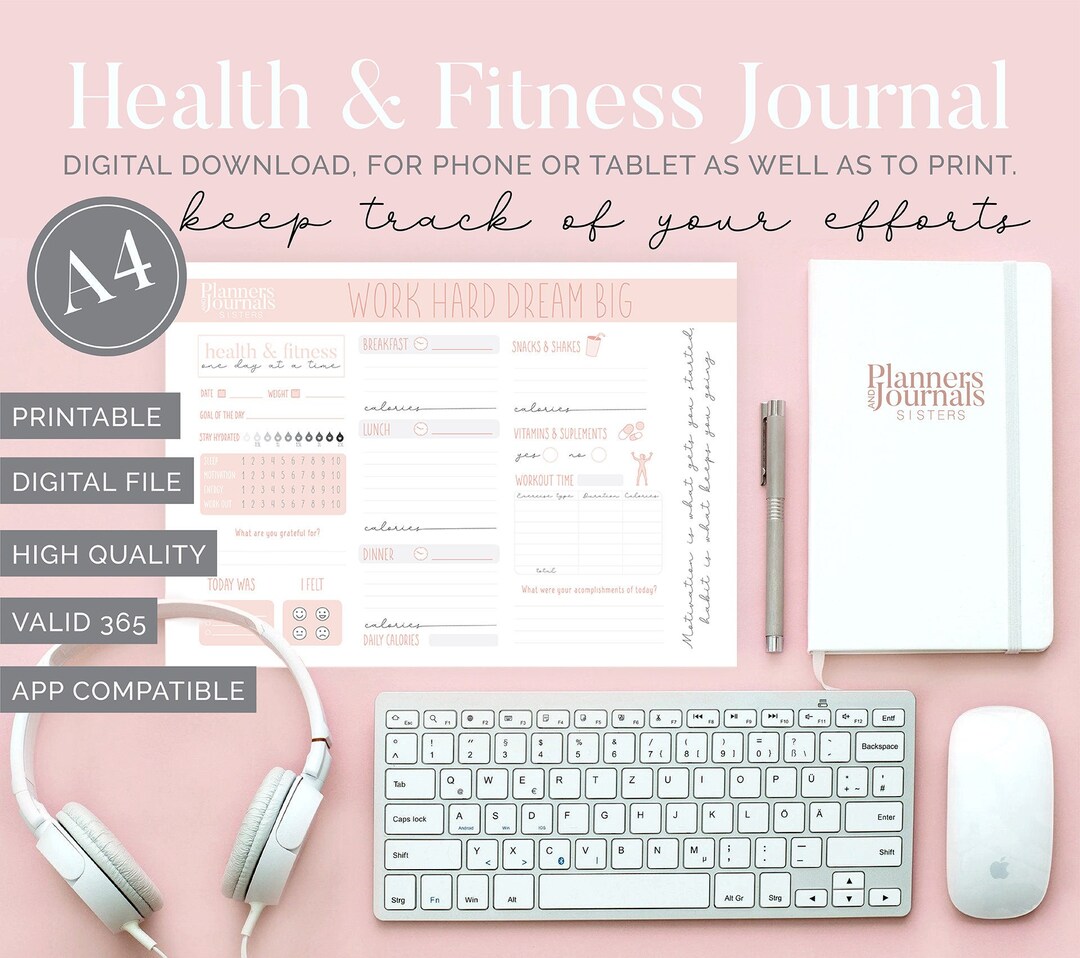 Health and Fitness Tracker / Journal / Planner / Log - Etsy