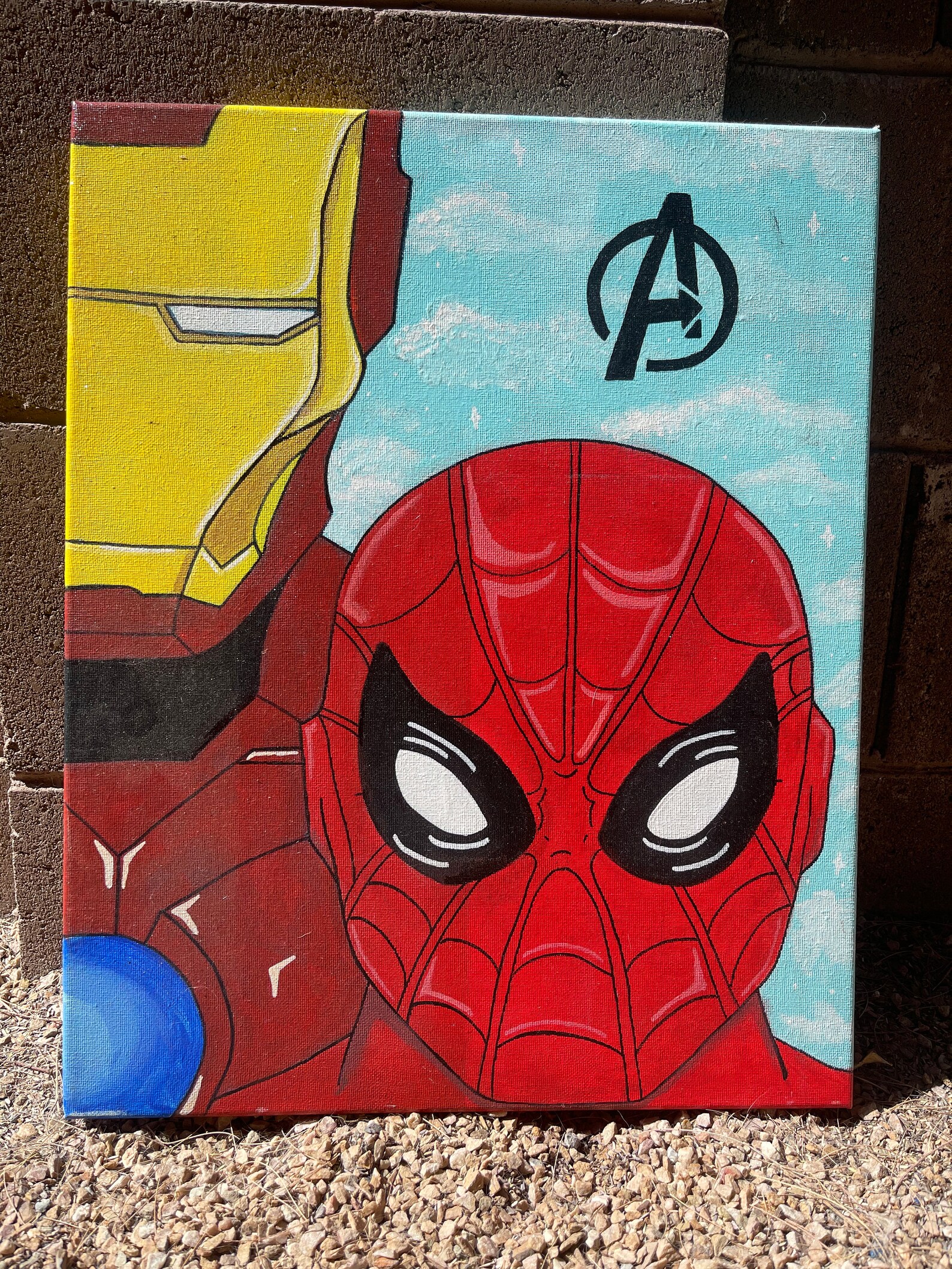 CUSTOM HAND-PAINTED Avenger 16x20 - Any Two Avengers and Choice of ...