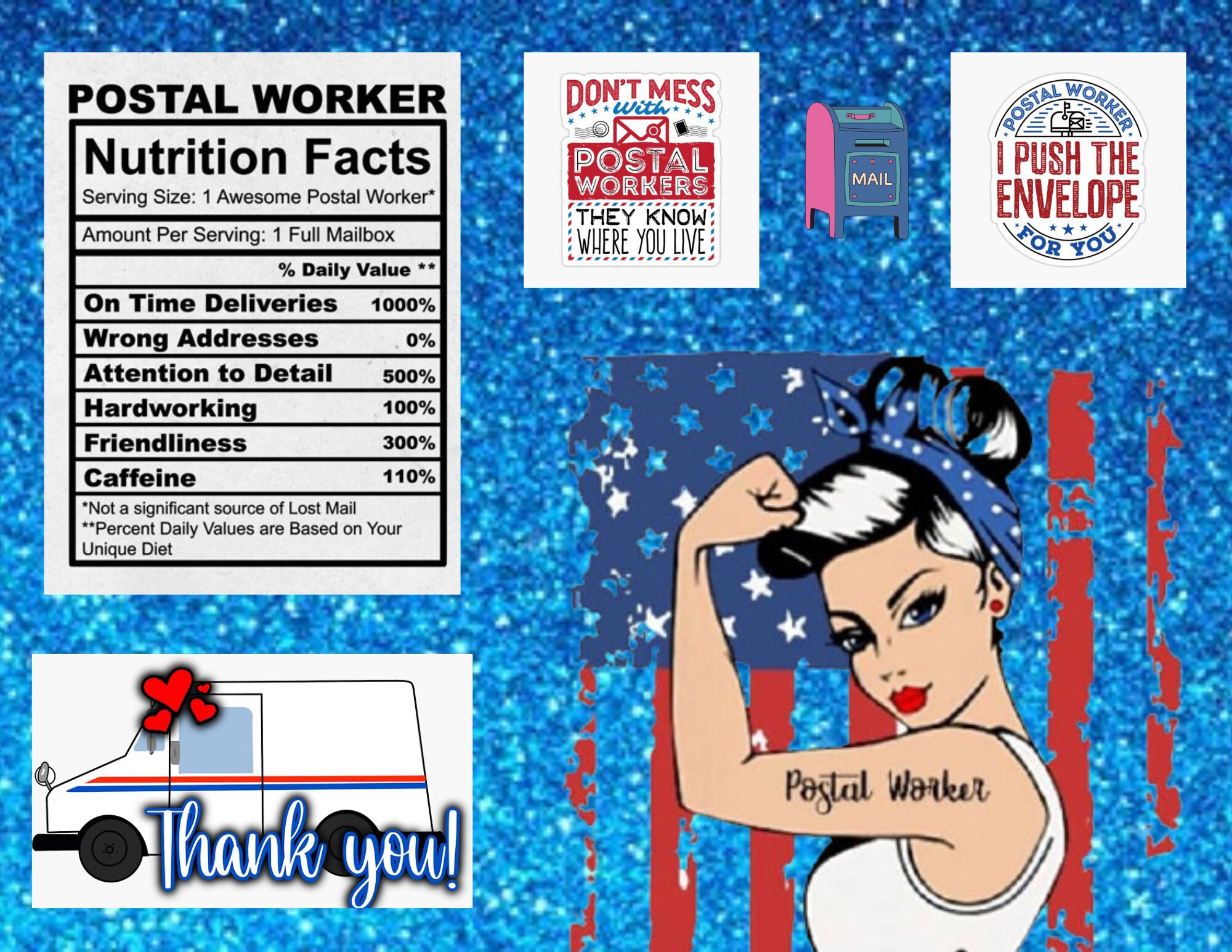 4-postal Worker 20oz Skinny Tumbler Wrap Digital Downloads, Sublimation ...