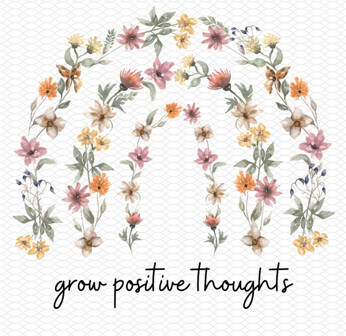 Grow Positive Thoughts PNG, Sublimation PNG, Positivity Png, Good Vibes ...