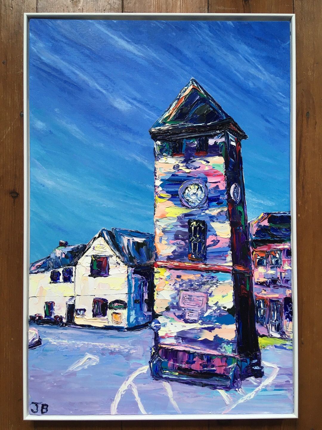 St Teath Clock Tower, Original Impasto Oil Painting - Etsy