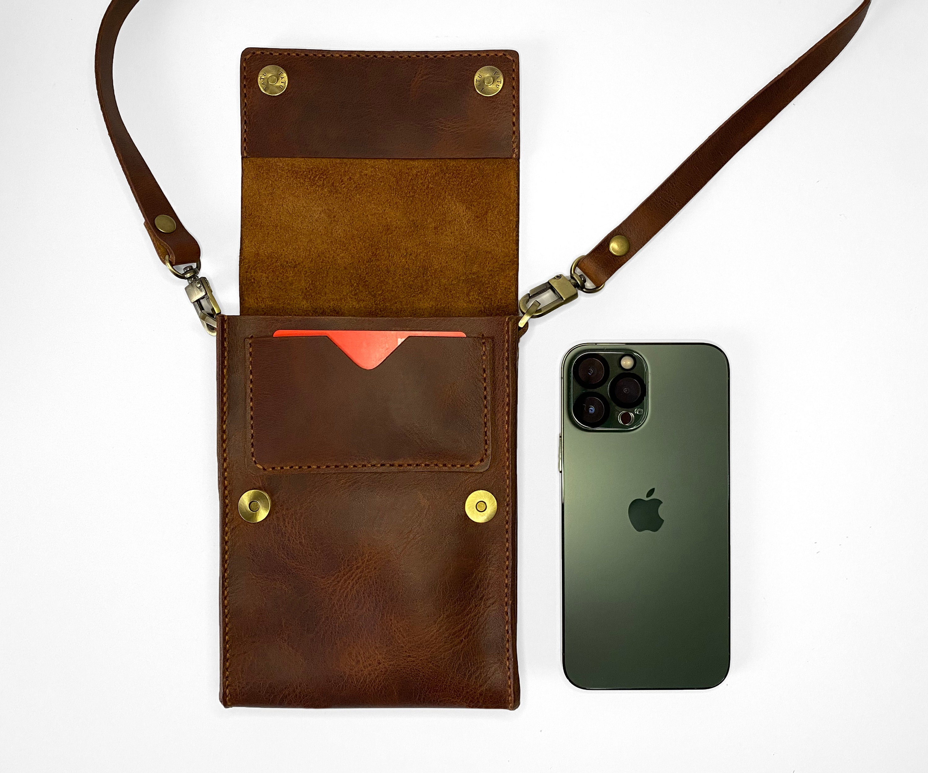 Leather Phone Pouch, Genuine Leather Phone Case , Leather Phone Bag ...