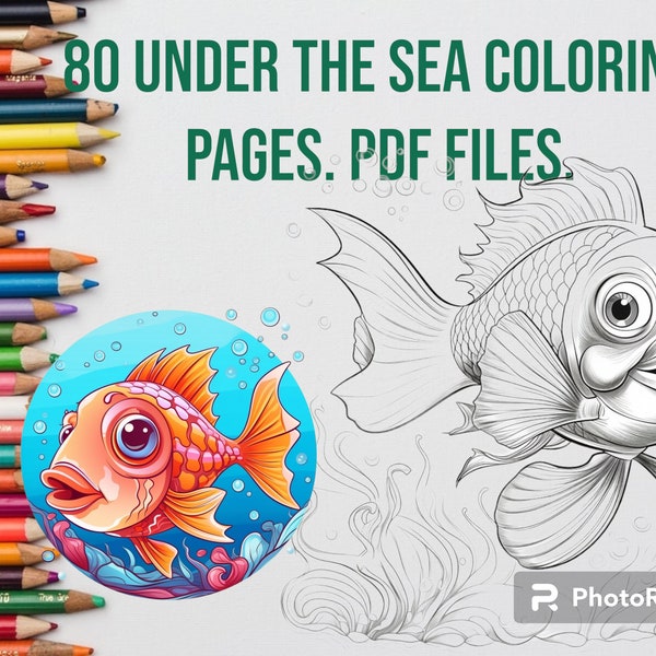 Under the Sea Coloring Book - Etsy