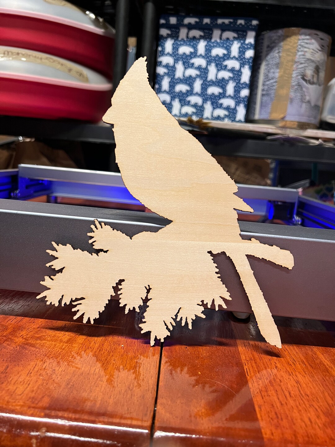 Cardinal Wood Cutout to Go With Cardinal Transfer for Chalk Couture - Etsy