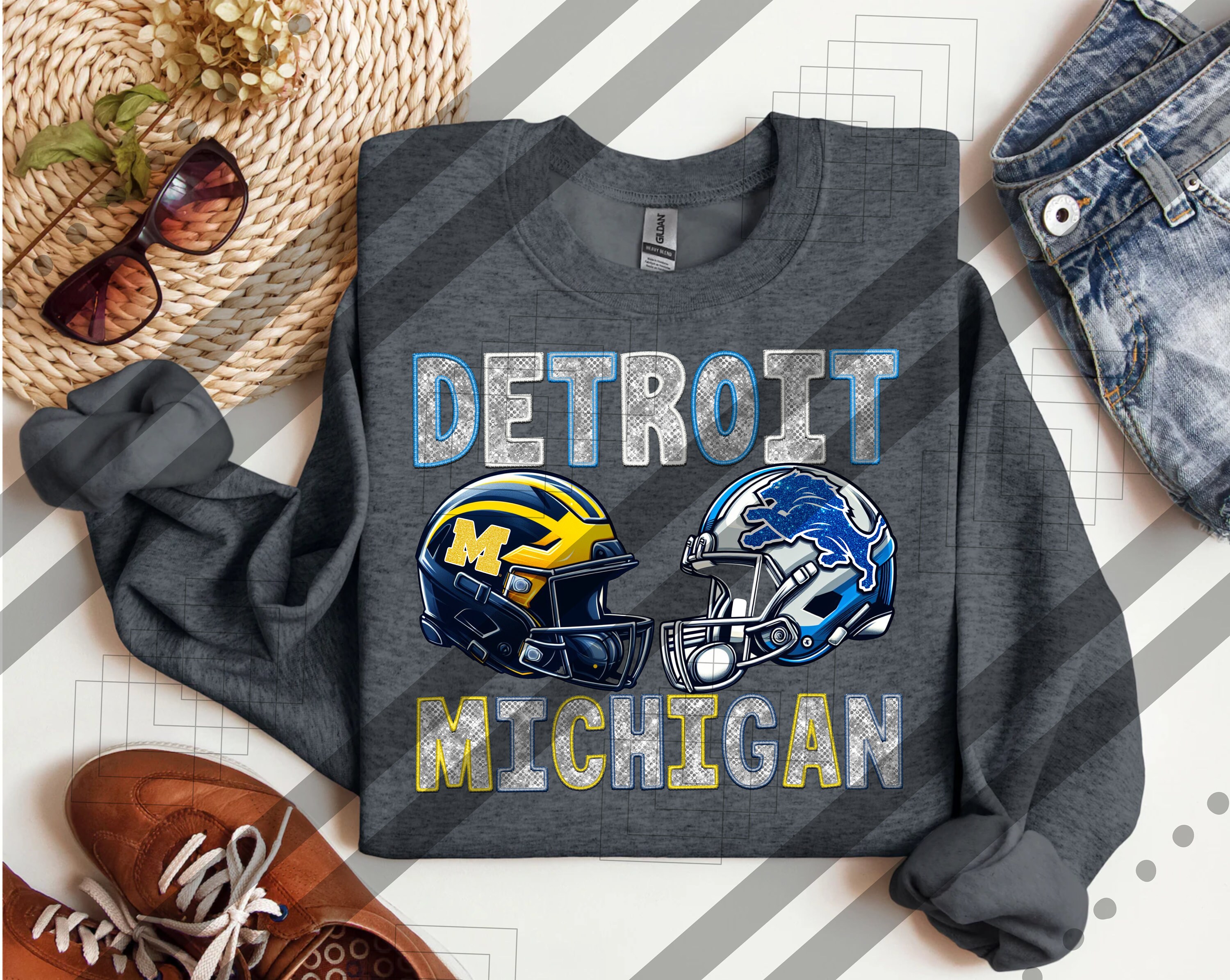 Blue Football Png, Football Png, Faux Sequin Png, Faux Embroidery Png ...