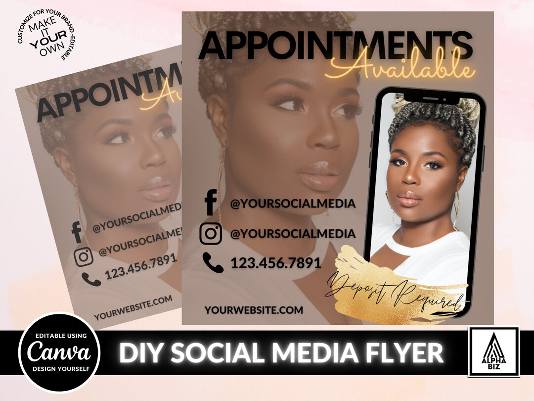 DIY Animated Appointments Available Flyer, Social Media Flyer, Book Now ...