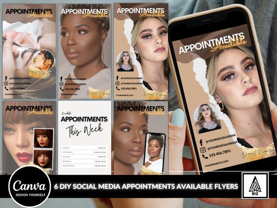 6 Editable Animated Appointments Available Flyer Social Media | Etsy