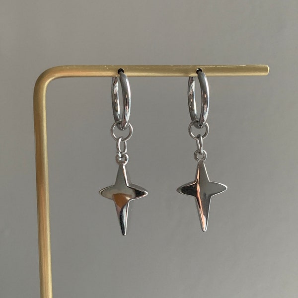 Y2k Silver Hoop Earring - Etsy