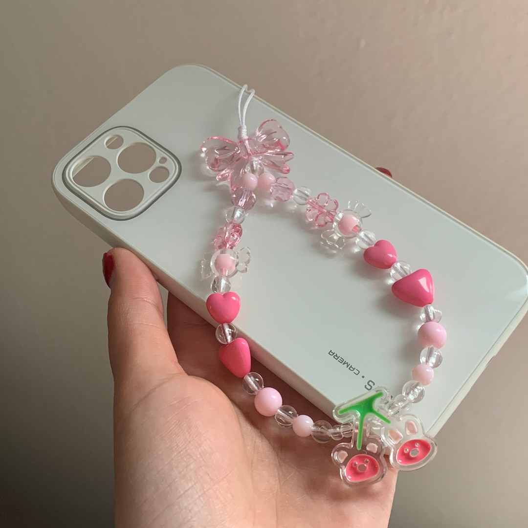 Cute Pink Cherry Phone Charm Straps Cute Phone Accessory - Etsy