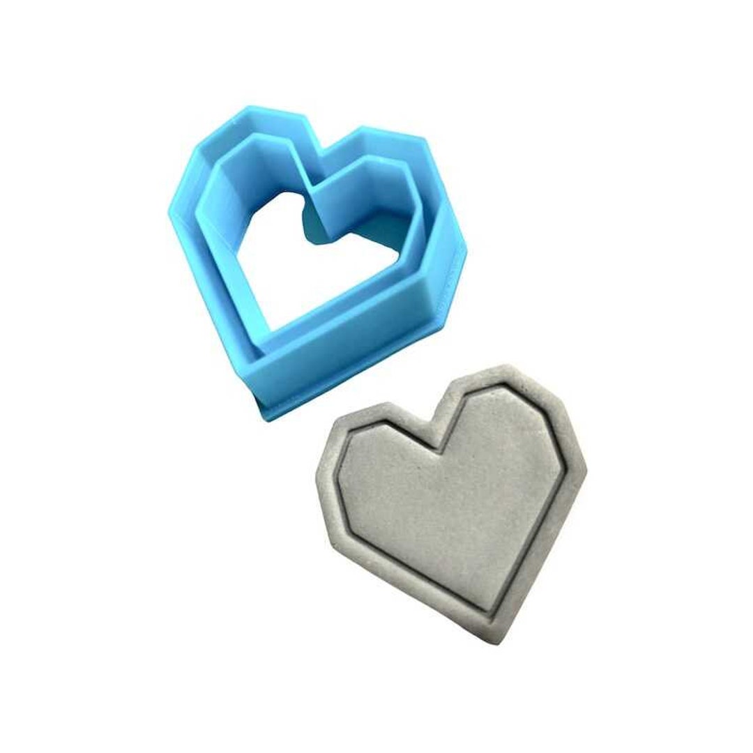 Paku Malzeme 3d-plastic Mini Cutter Heart Prism; 3,5*3,5 Cm (texture ...