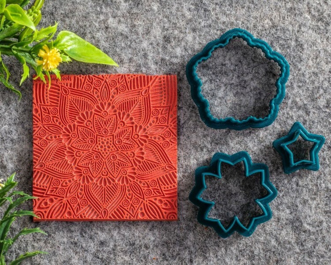 Gotoclaytools Mandala M-8 Texture Mat for Polymer Clay, Polymer Clay ...