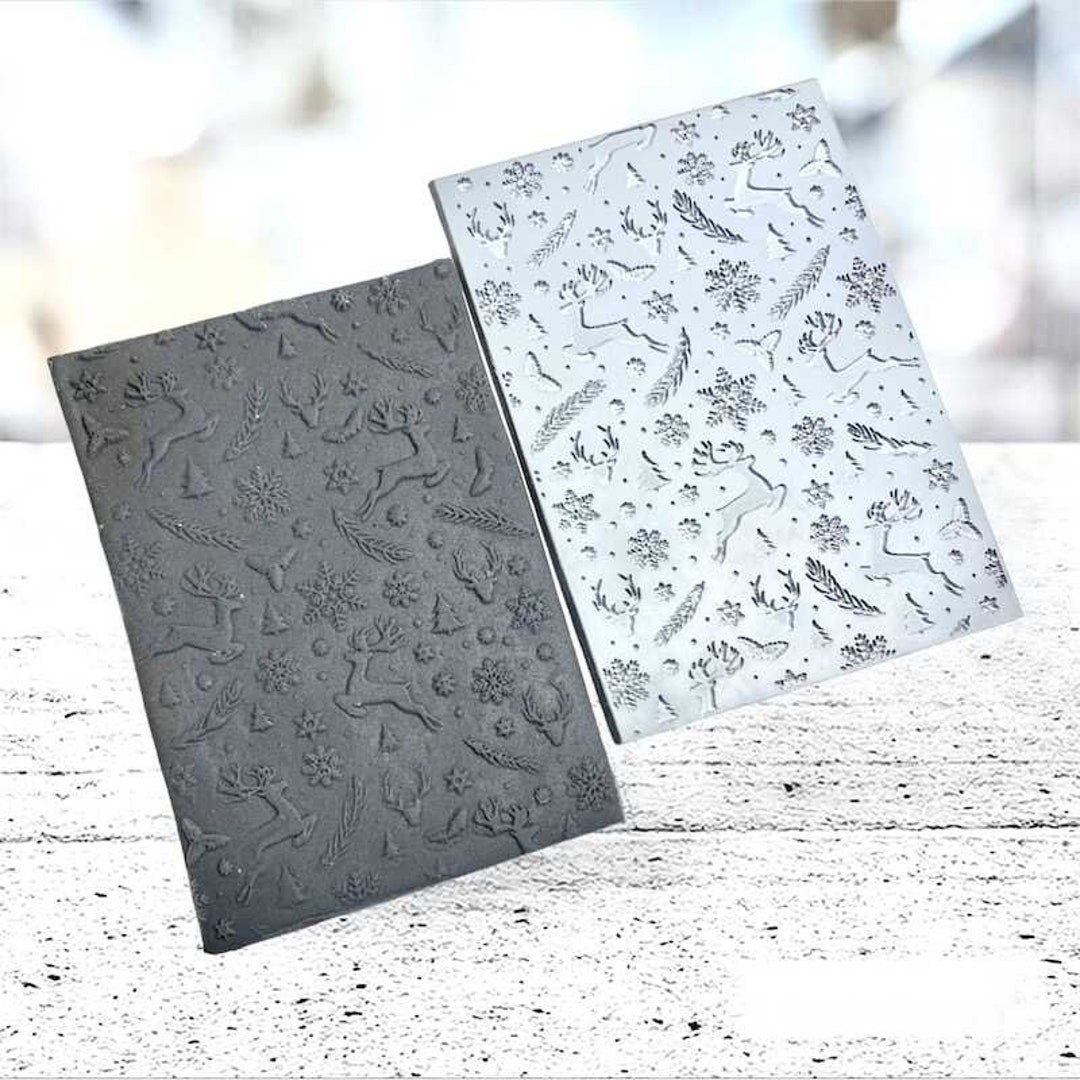 Paku Malzeme Rubber Sheet Christmas Pattern 10x7 Cm Texture Mat for ...