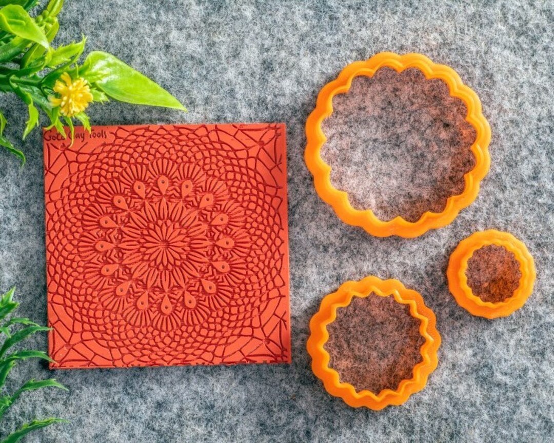 Gotoclaytools Mandala M-3 Texture Mat for Polymer Clay, Polymer Clay ...