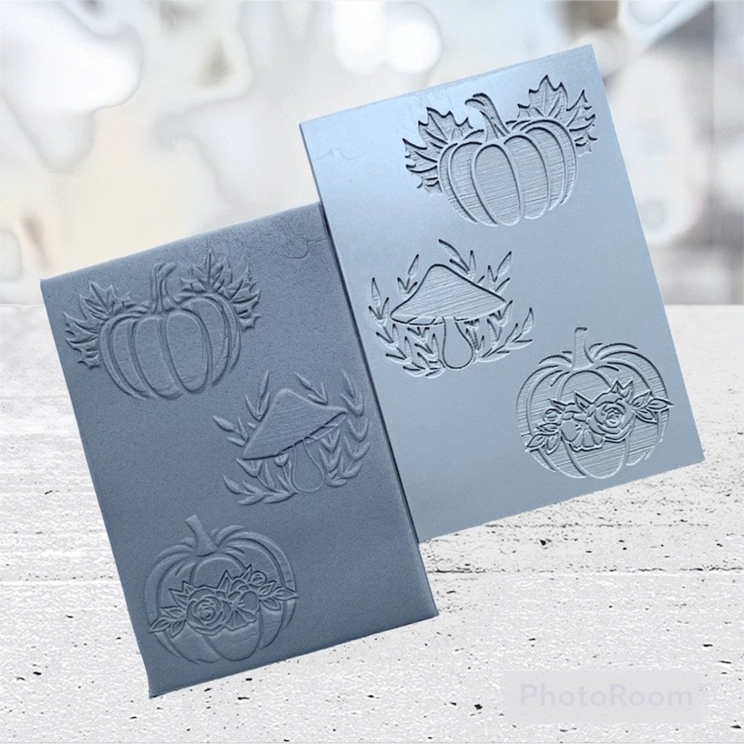 Paku Malzeme Rubber Sheet -autumn 10x7 Cm Texture Mat for Polymer Clay ...